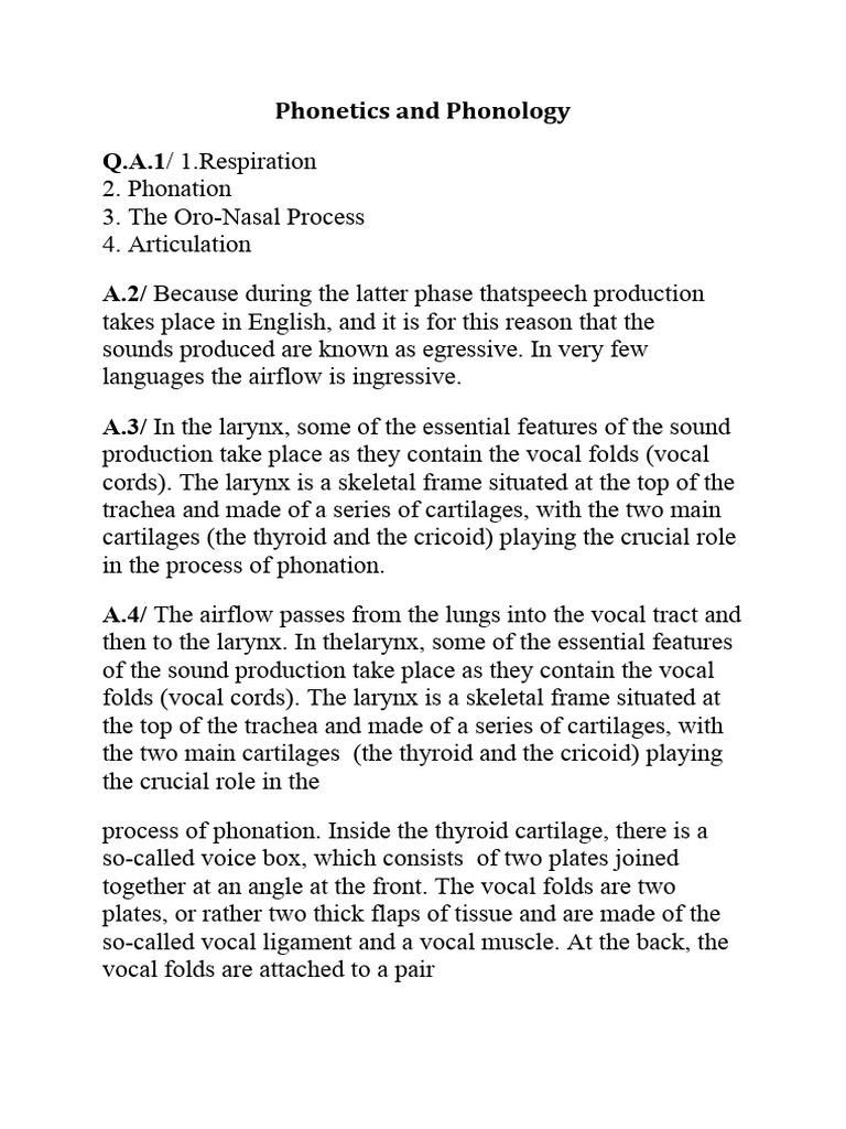 English | PDF | Larynx | Phonetics