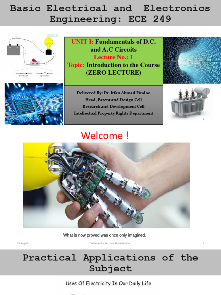 Zero Lecture_ECE 249 | PDF | Electrical Engineering | Electronic Engineering