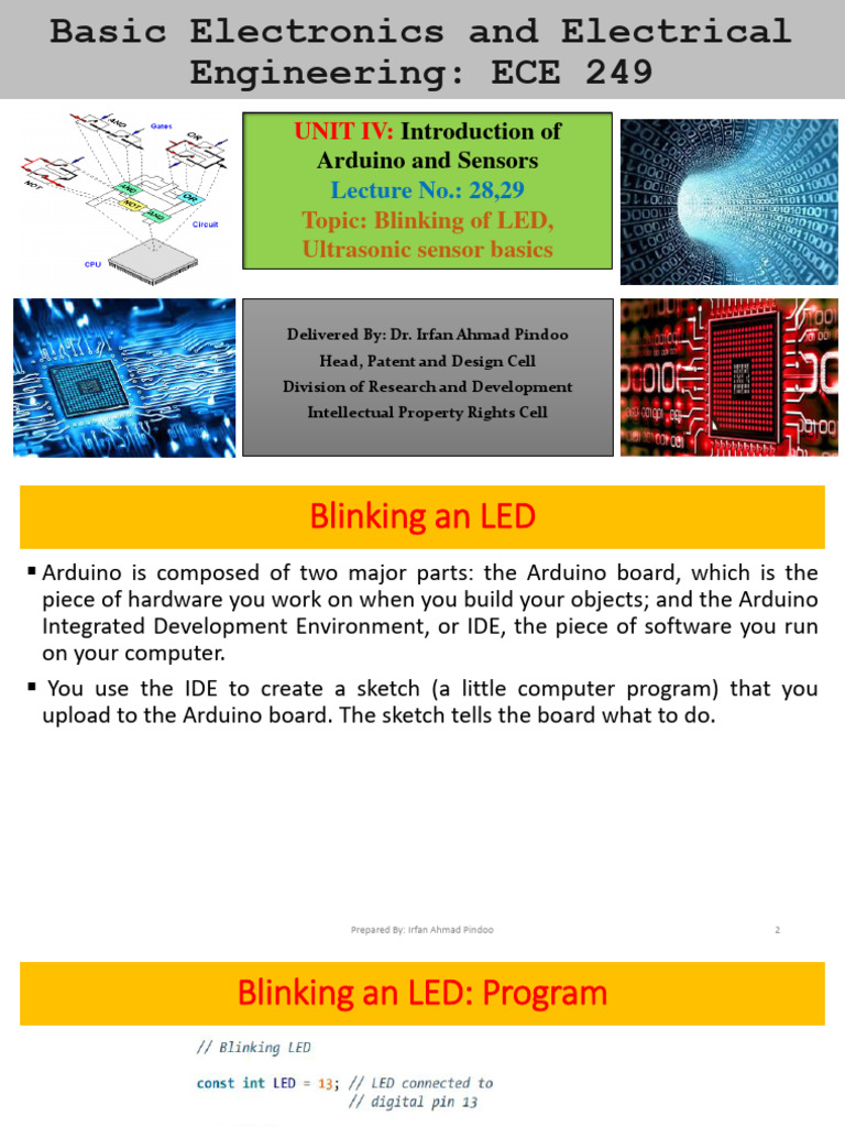 Lecture 28 To 30 Unit 4 Ece249 Introduction To Arduino And Sensors