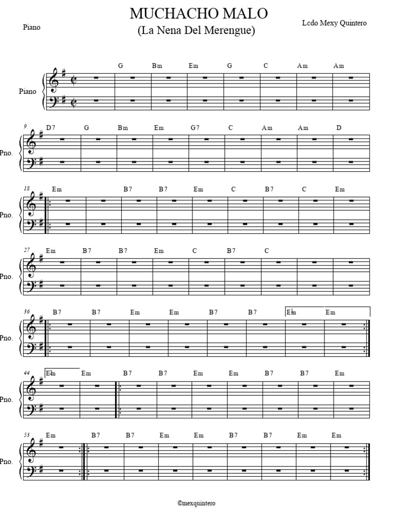 Acordes de Muchacho Malo | PDF