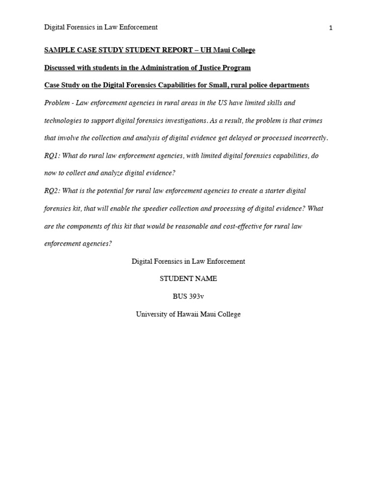 Digital-Forensics-Sample-Case-Study-Report | PDF | Computer Forensics ...