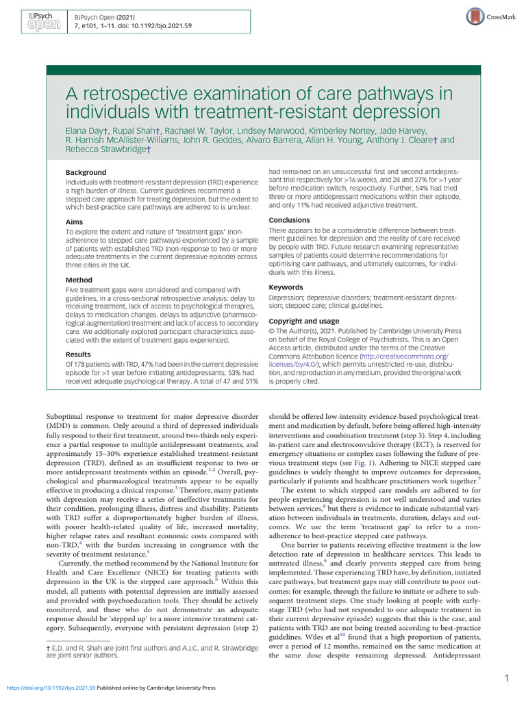 Div Class Title A Retrospective Examination of Care Pathways in ...