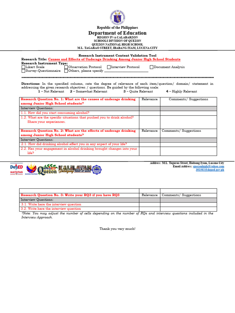 Content - Validation Tool 1 | PDF