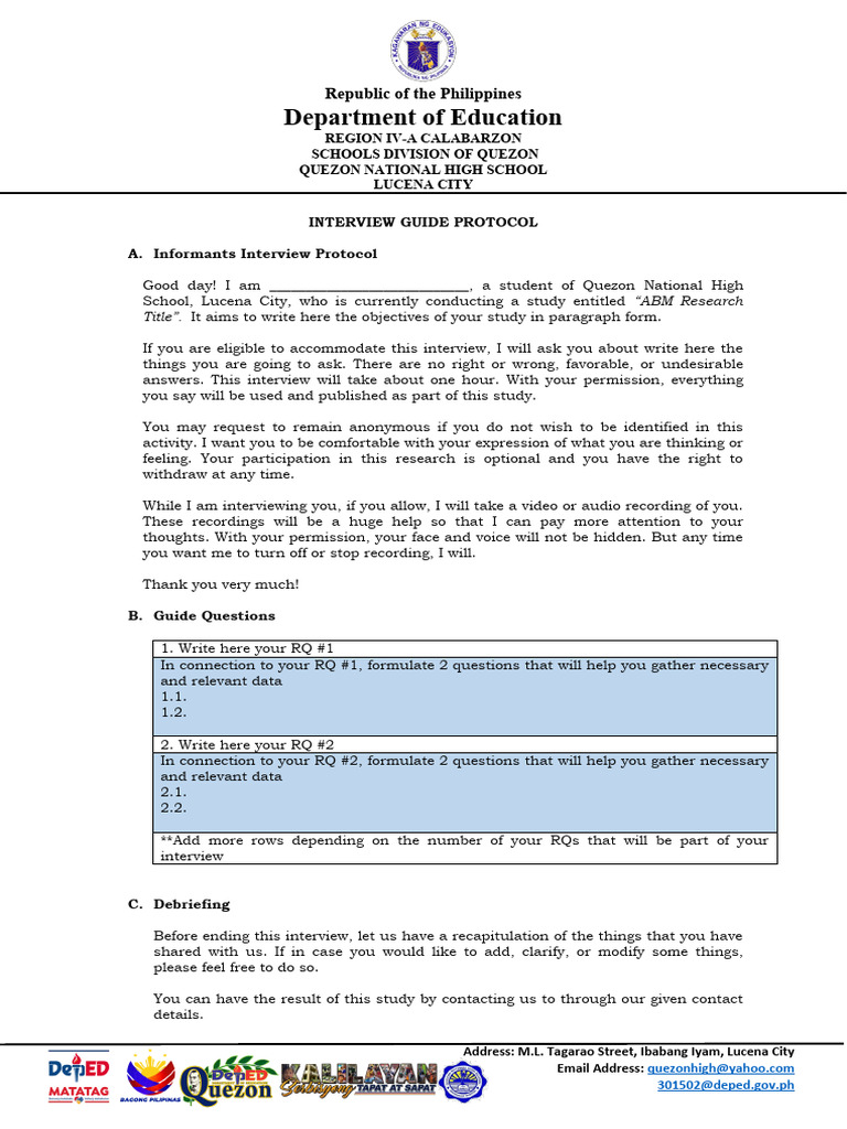 Interview-Protocol_format | PDF