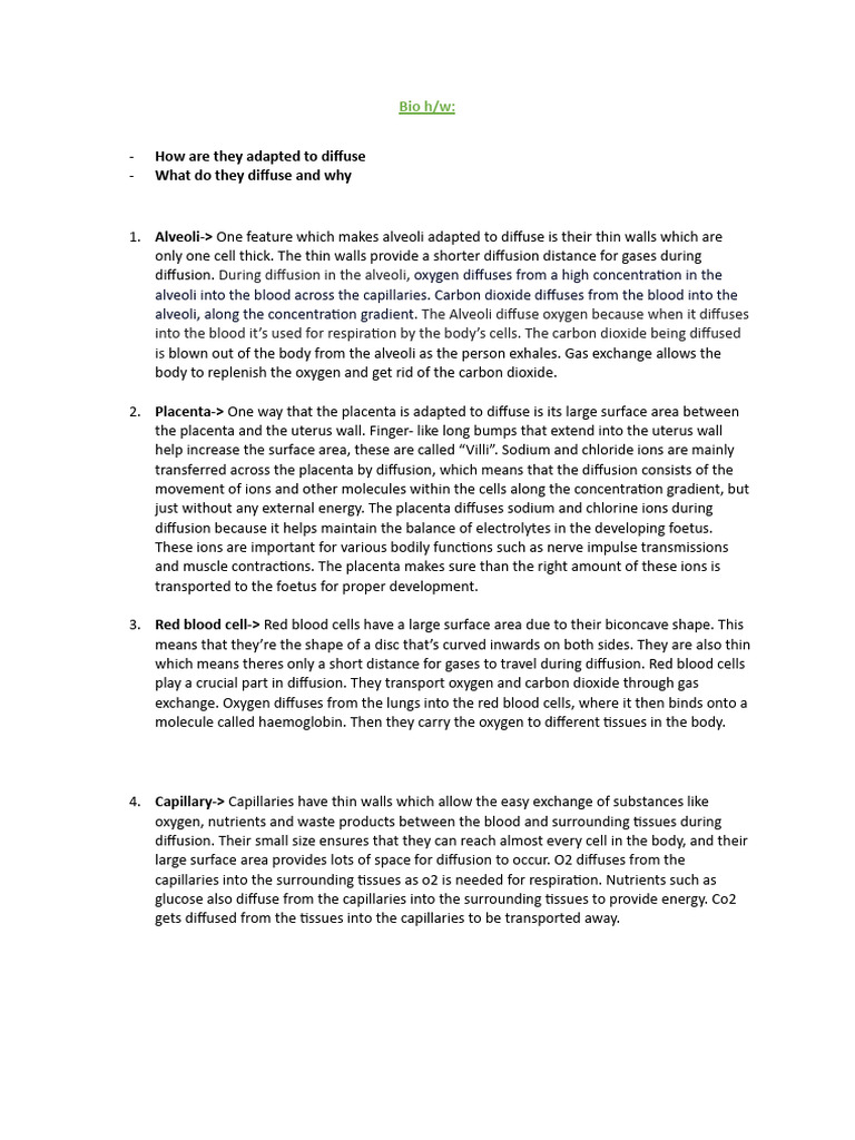 Bio Diffusion Project | PDF | Diffusion | Blood