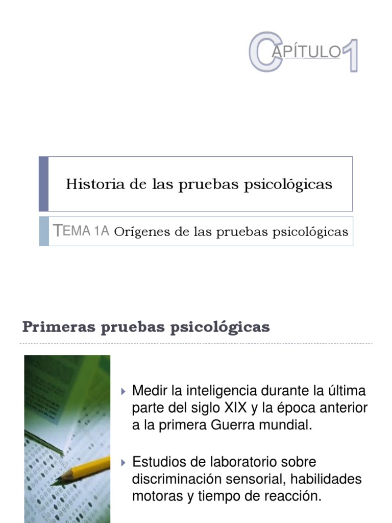 Origenes de Las Pruebas Psicologicas | PDF | Discapacidad intelectual | Sicología
