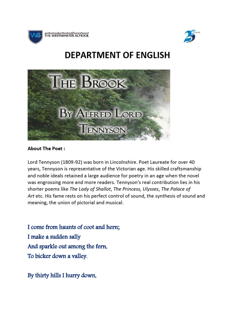 The Eternal Flow of Tennyson's Brook | PDF