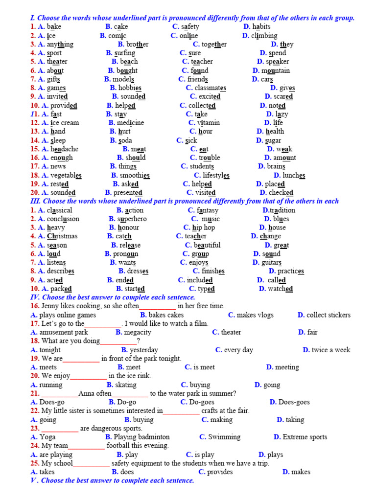 T NG H P BT Unit 1-3 | PDF | Foods