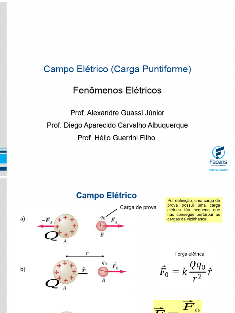 02 - Aula de Fenômenos Elétricos - Campo Elétrico e Carga Pontual | PDF ...