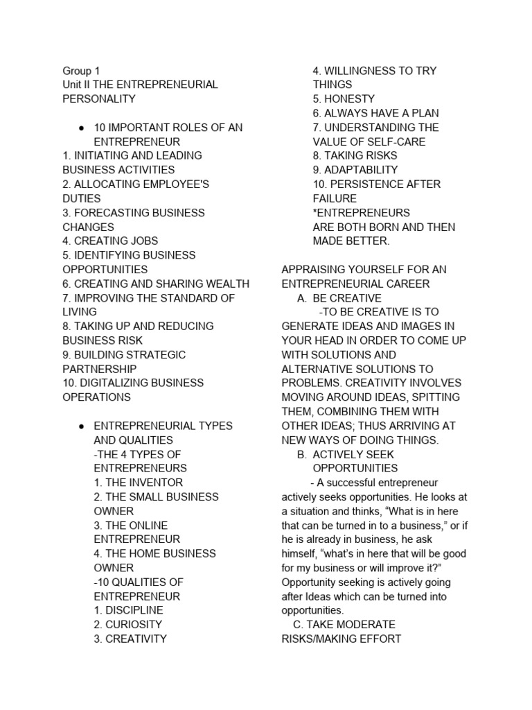 G1-G4 ENTREP REPORT | PDF | Entrepreneurship | Marketing