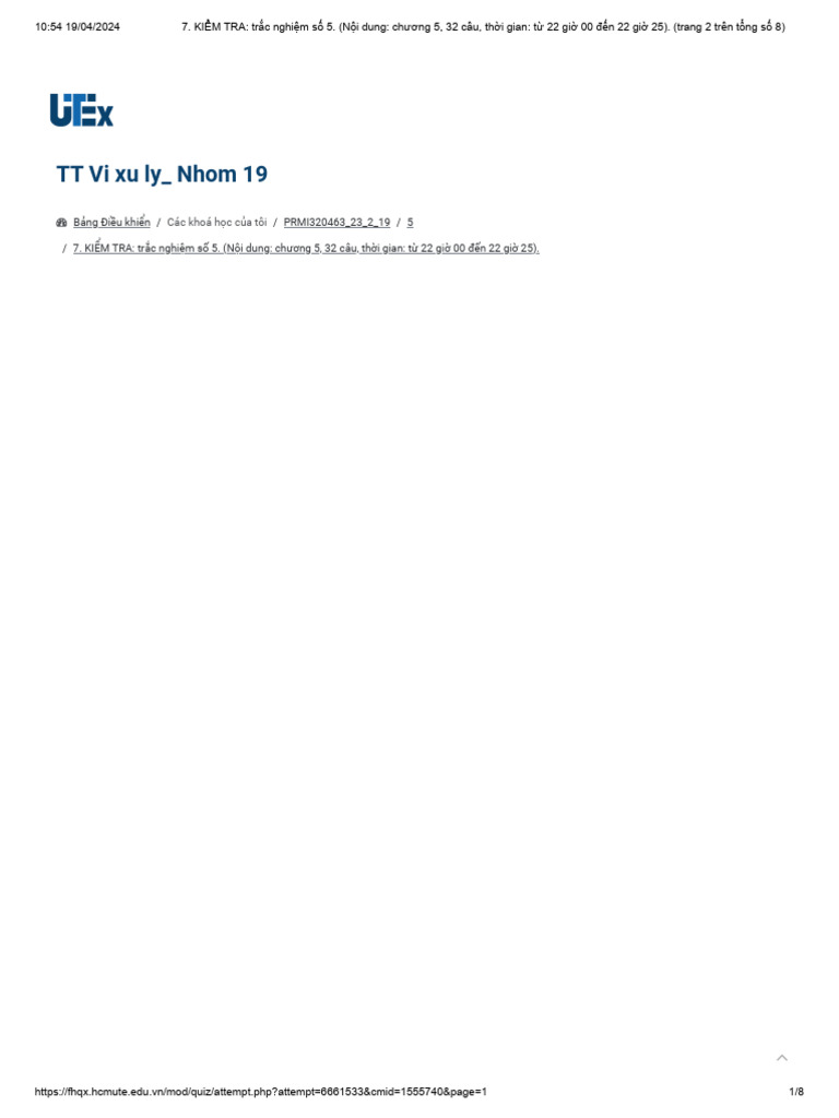 TT Vi Xu Ly - Nhom 19 | PDF