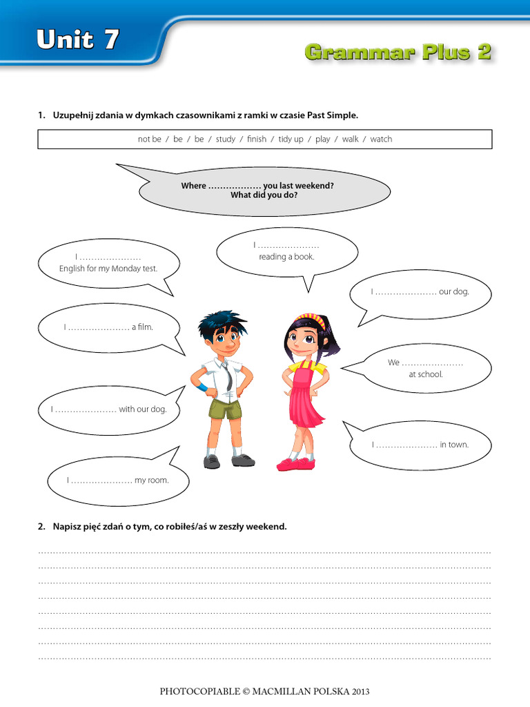 Evolution Plus 2 - Grammar - Plus - 2 - Unit - 07 | PDF