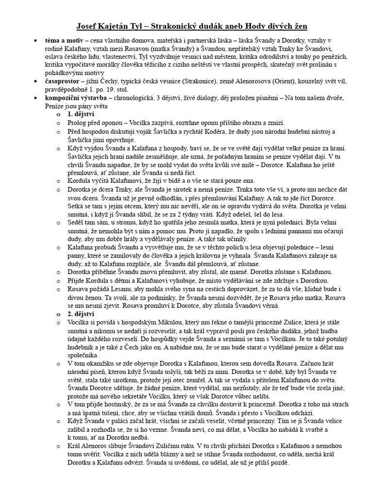 J. K. Tyl - Strakonický Dudák | PDF