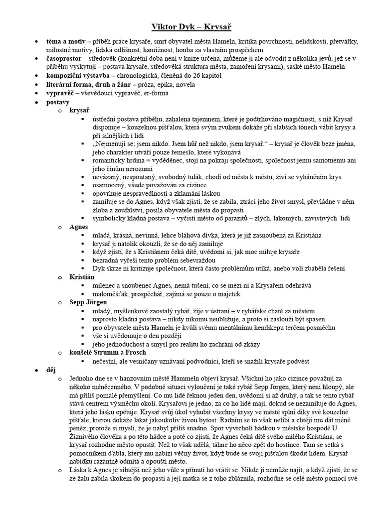 V. Dyk - Krysař | PDF