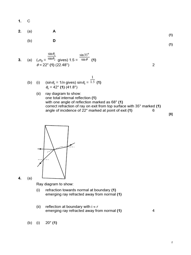 Refraction MS | PDF | Reflection (Physics) | Refraction
