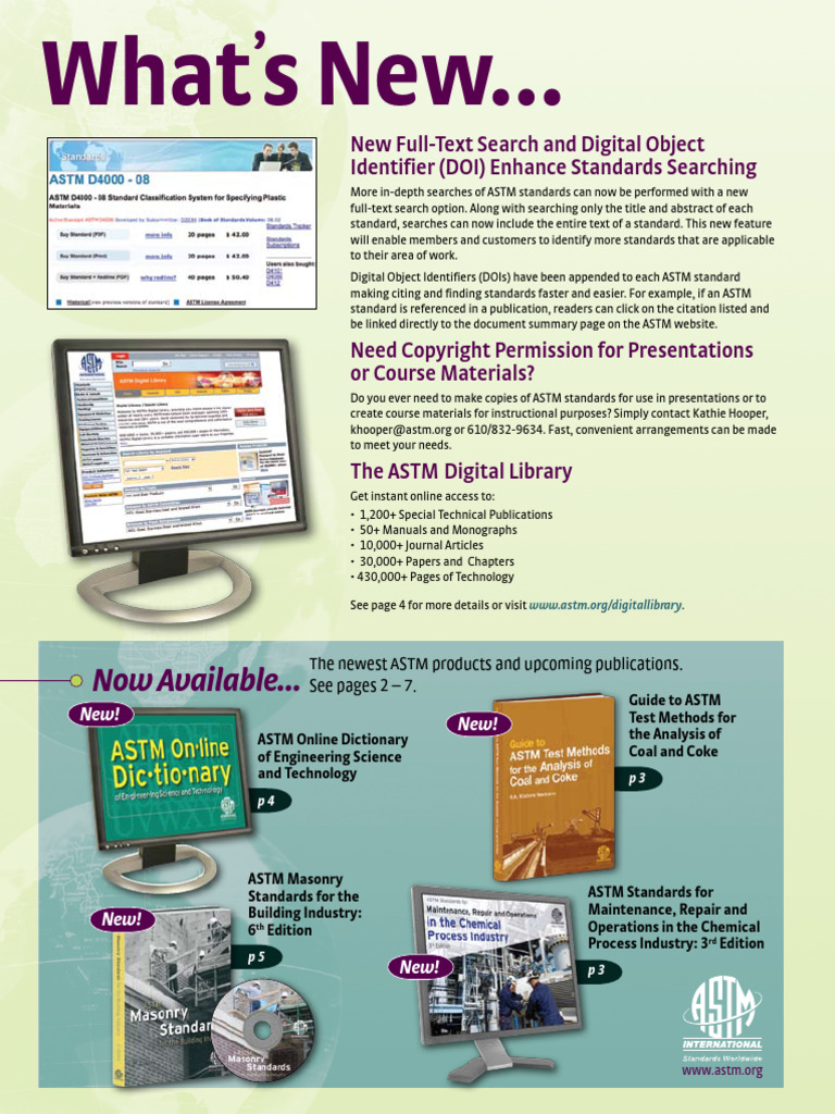 Whats New ASTM STANDARDS | PDF | Digital Object Identifier | Written ...