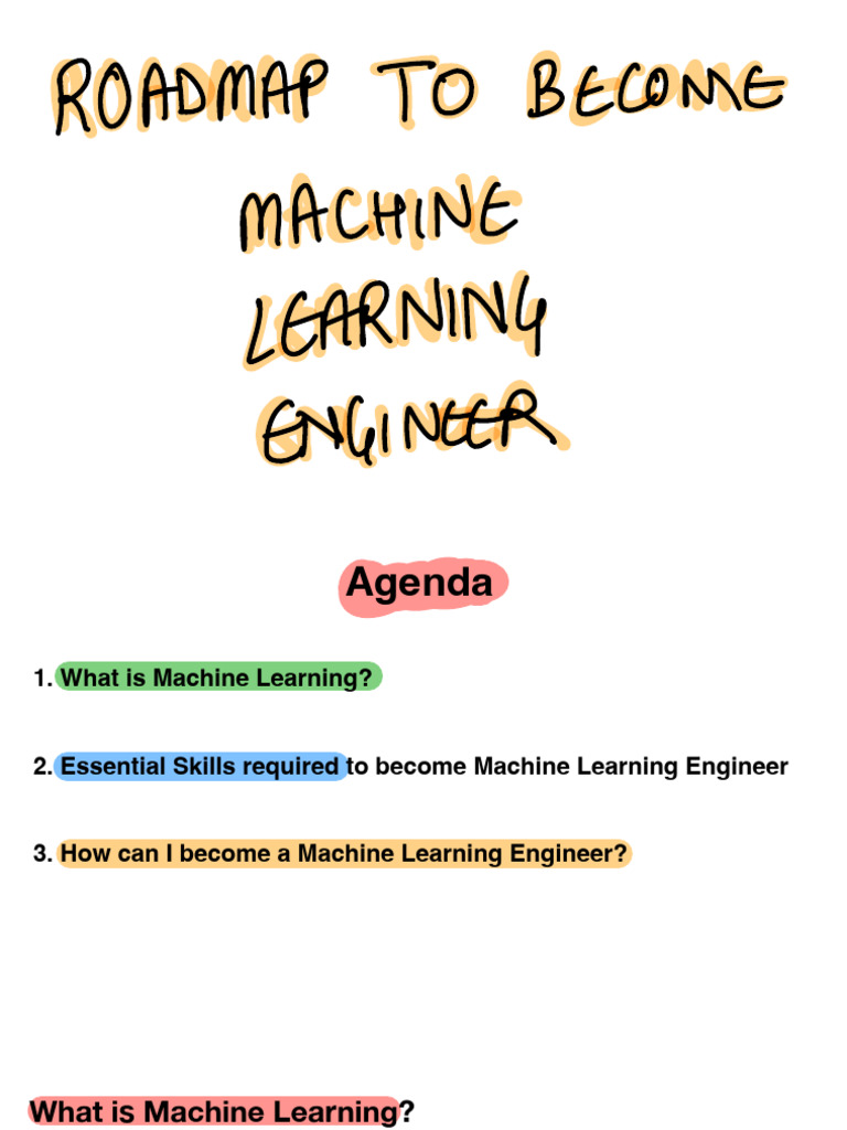 Masterclass Roadmap To Become Machine Learning Engineer 16thapril | PDF ...