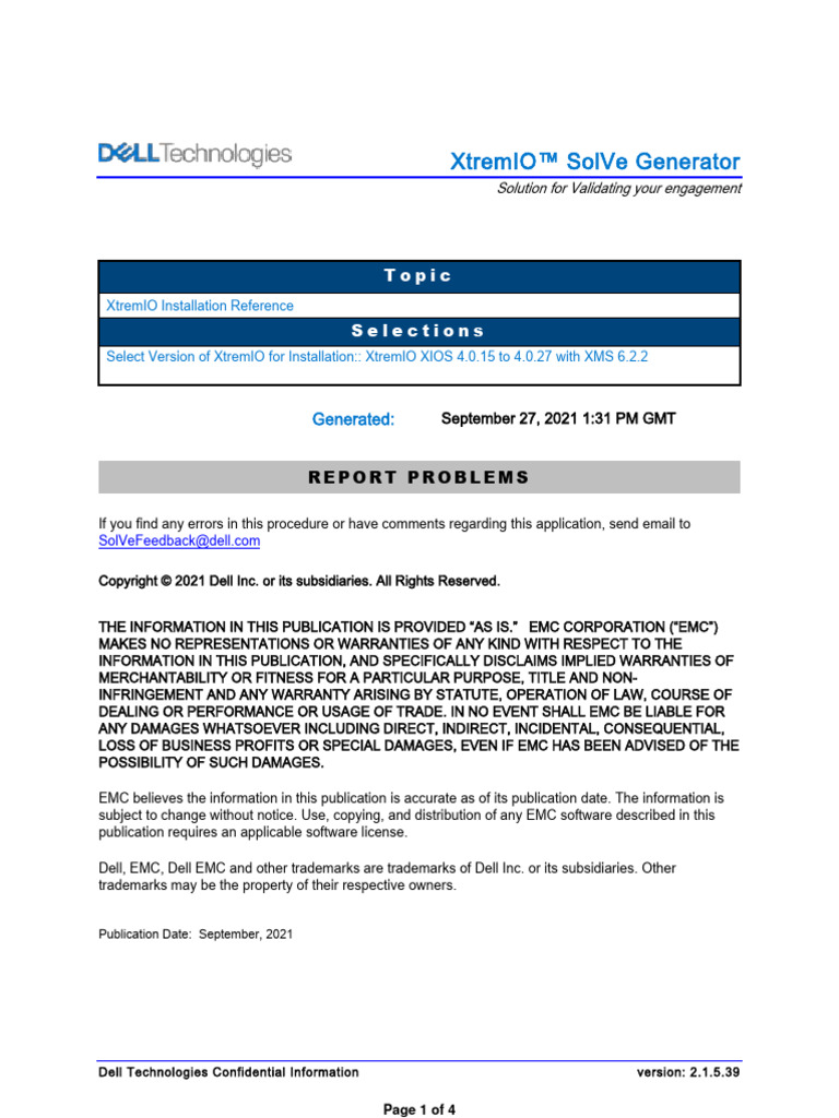 XtremIO - XtremIO Installation Reference-XtremIO XIOS 4.0.15 To 4.0.27 With XMS 6.2.2 | PDF ...