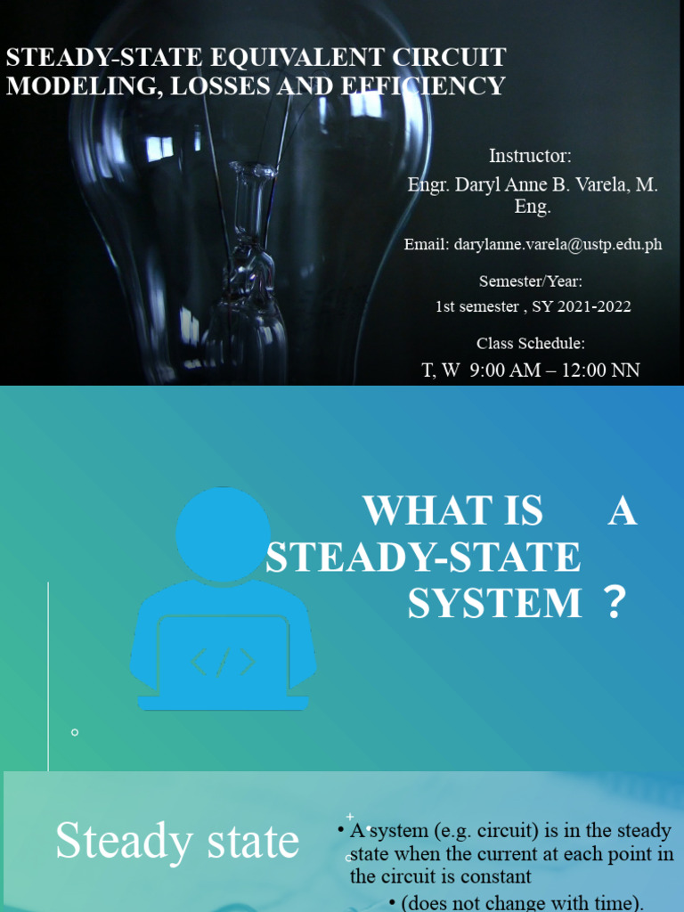 Steady-State Circuit Modeling & Efficiency | PDF | Electrical Network ...