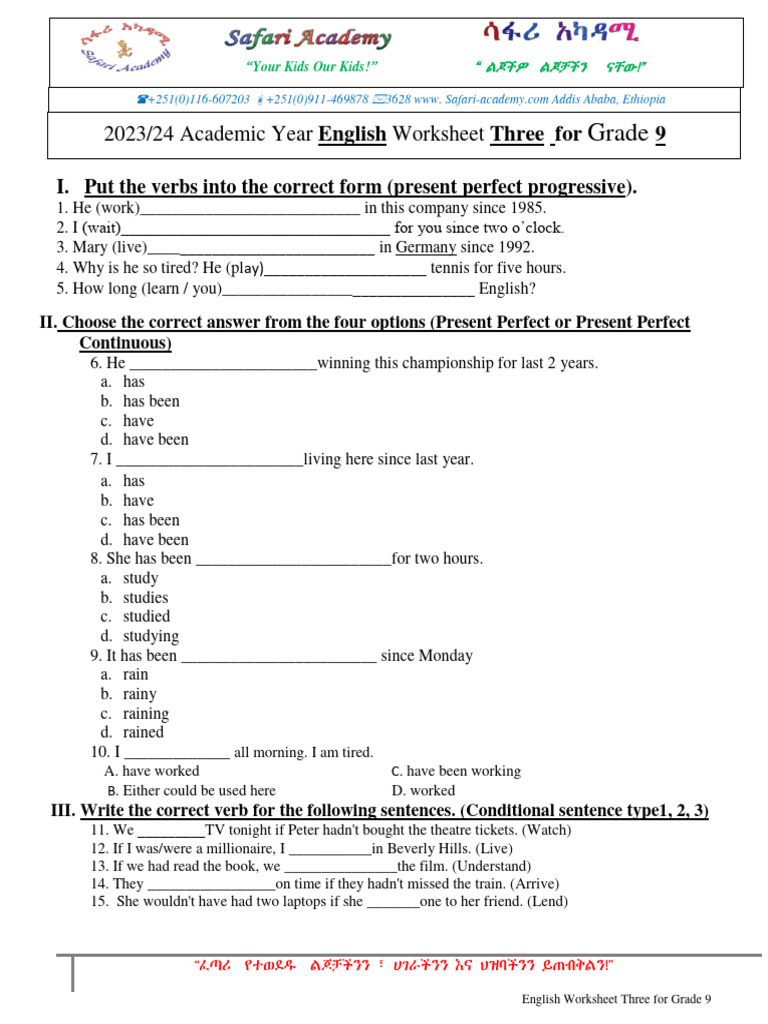 Grade 9 English Worksheet | PDF | Linguistic Typology | Languages