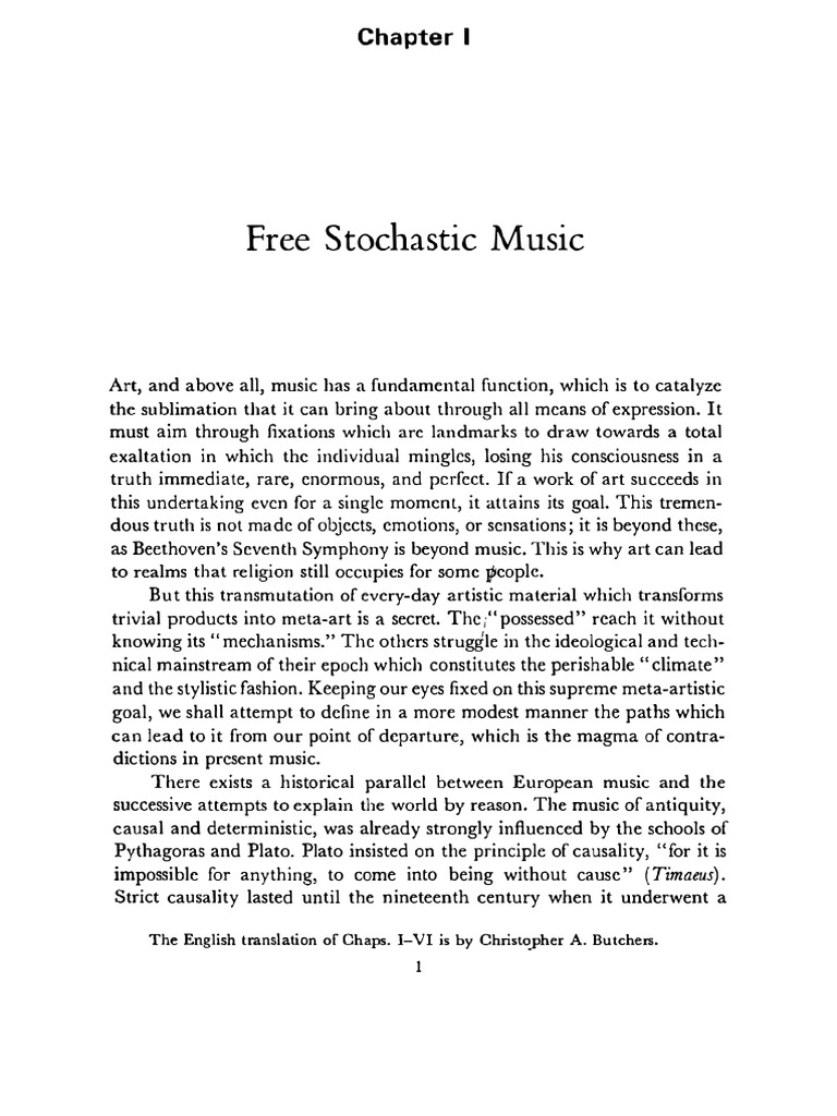 Iannis Xenakis - Free Stochastic Music (From Formalized Music) | PDF ...