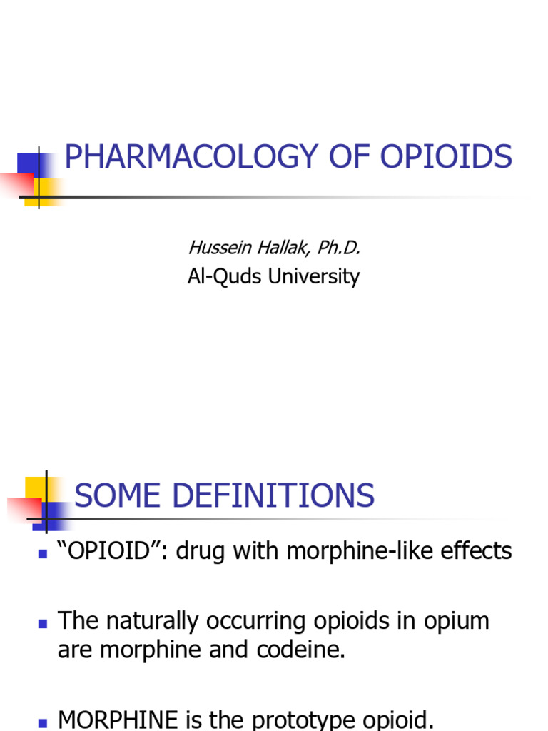 Pharmacology of Opioids | PDF | Opioid | Morphine