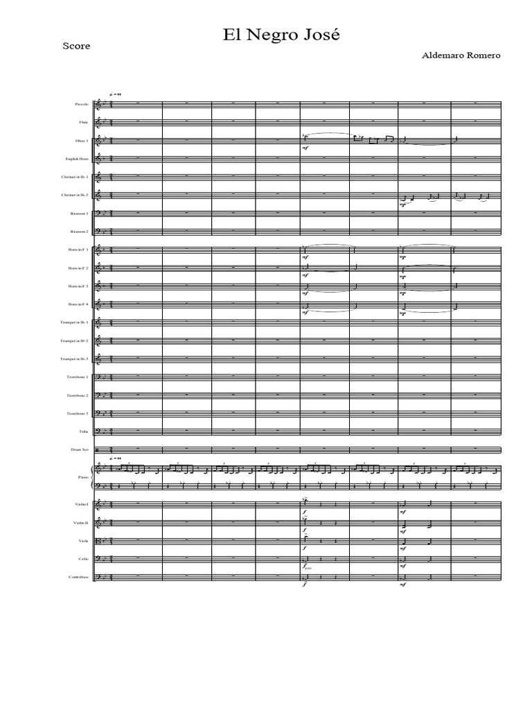 El Negro JosÃ© Score | PDF