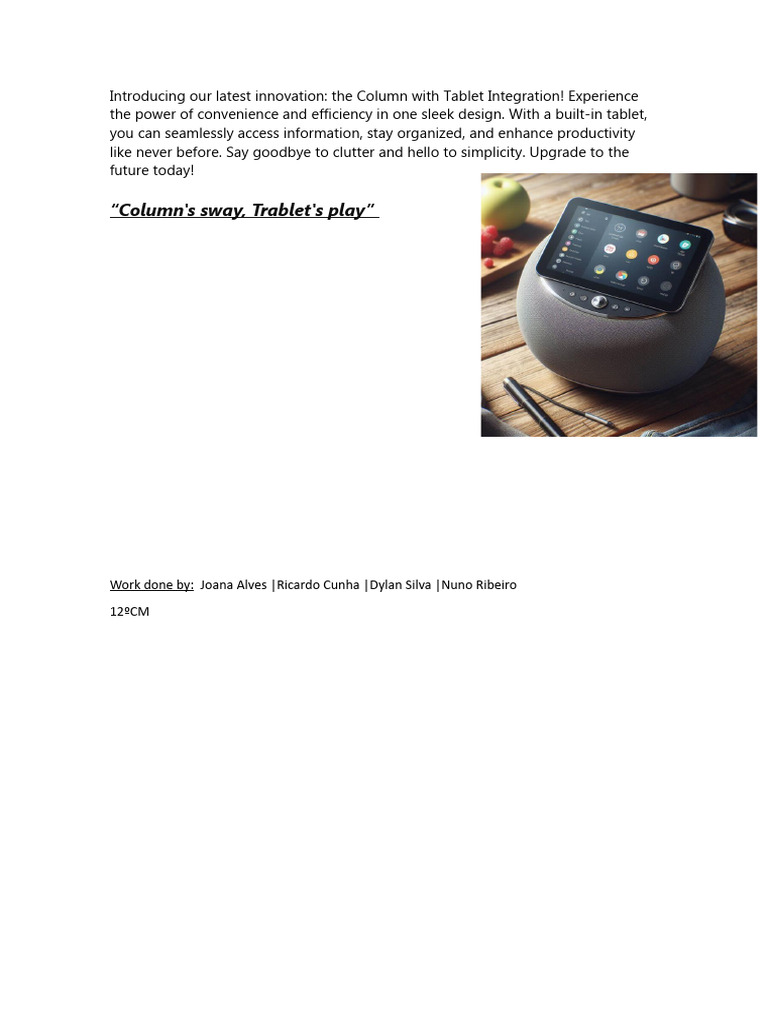 Tablet-Integrated Column Unveiled | PDF