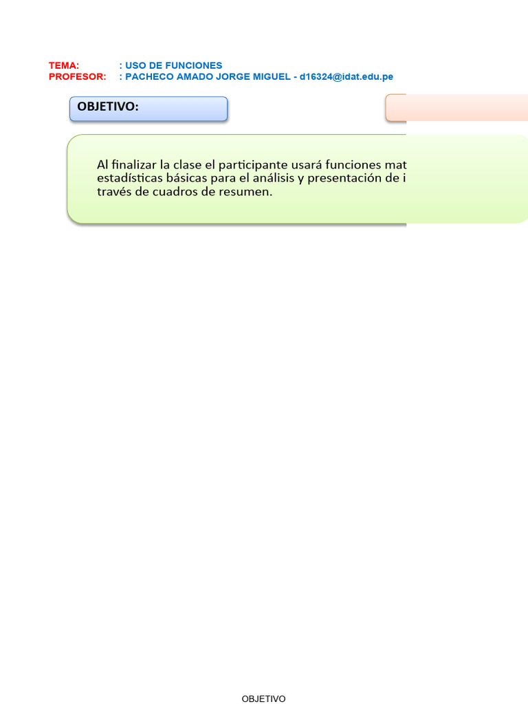 Uso de Funciones Básicas | PDF