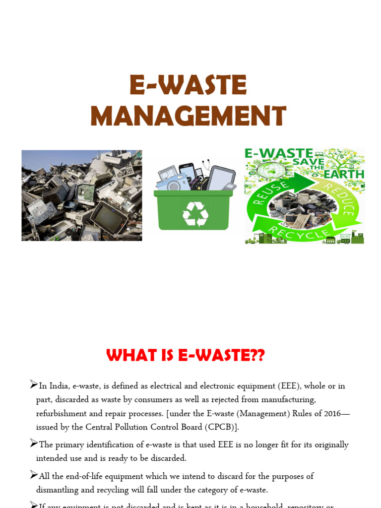 E-Waste Challenges in India | PDF | Electronic Waste | Recycling