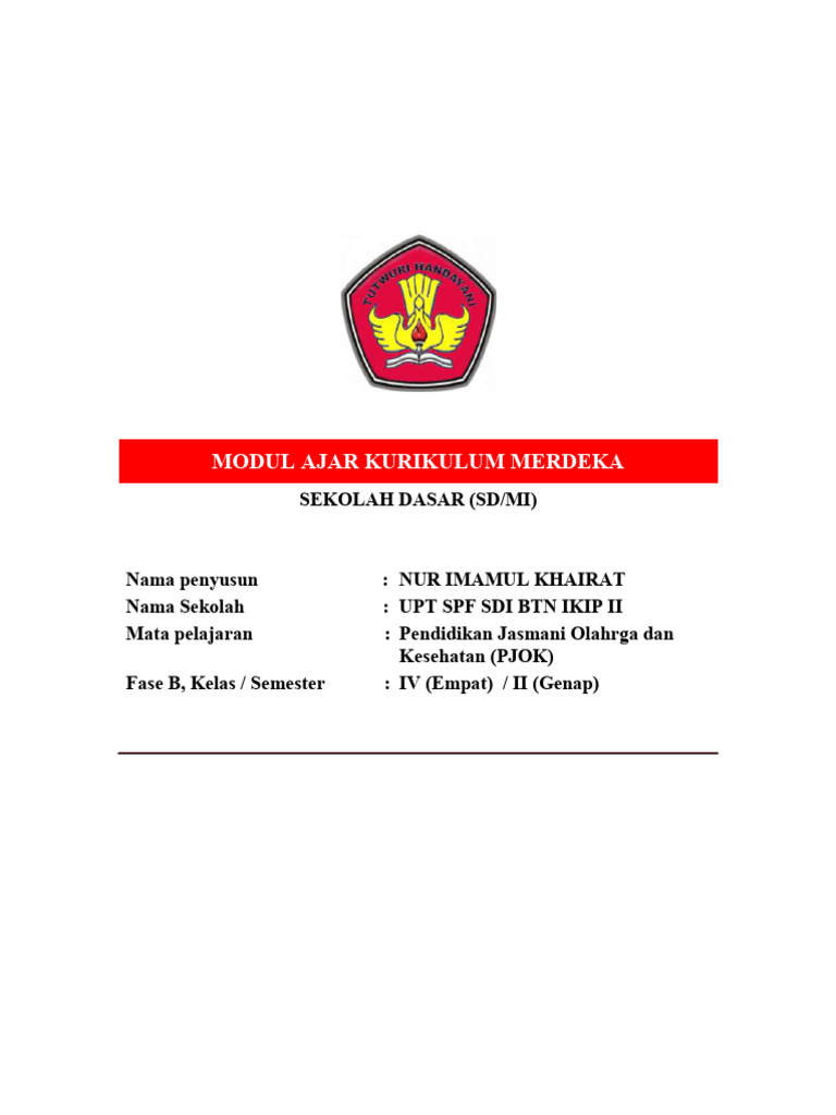 MODUL AJAR KELAS 4 (Renang Gaya Dada) | PDF