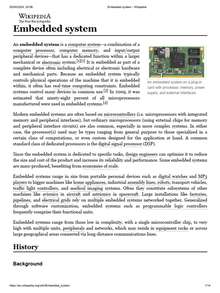 Embedded system | PDF | Embedded System | Integrated Circuit