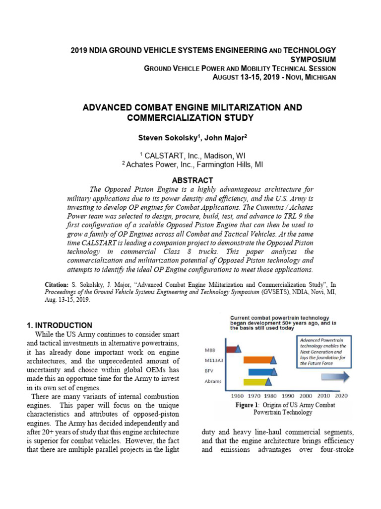 Advanced Combat Engine Militarization and Commercialization Study | PDF ...