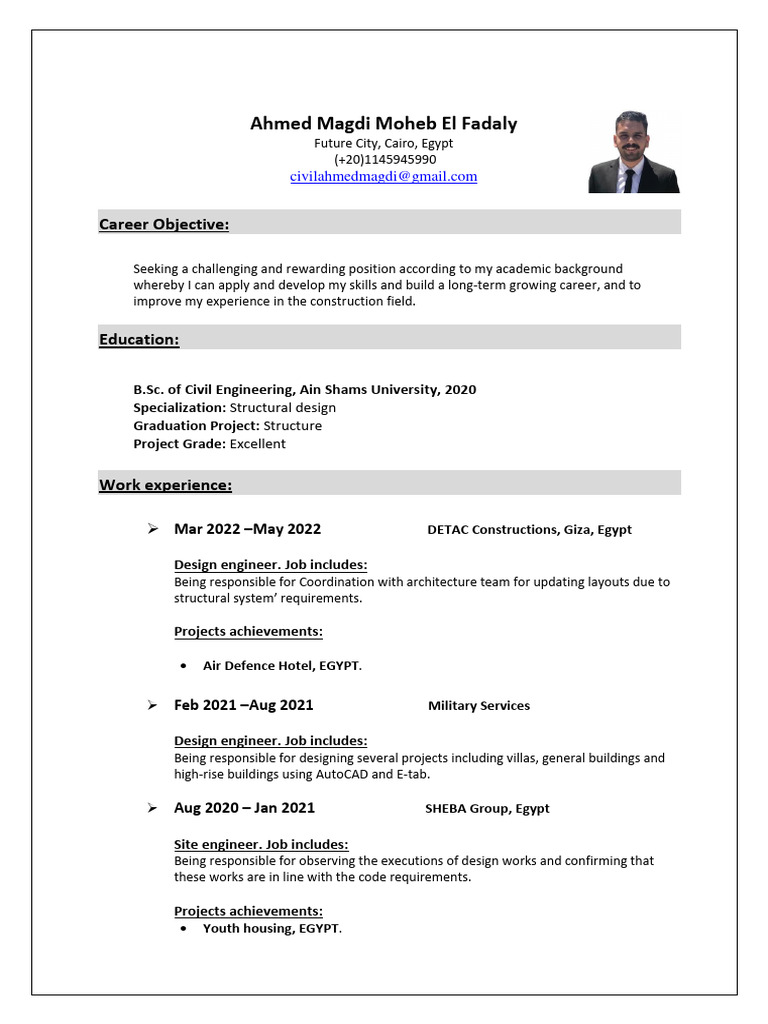 2022 - Ahmed Magdi CV | PDF | Egypt