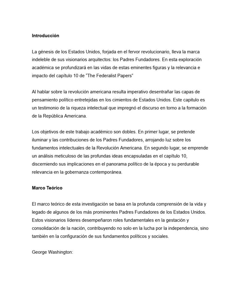 El Federalista | PDF | James Madison | Trece colonias