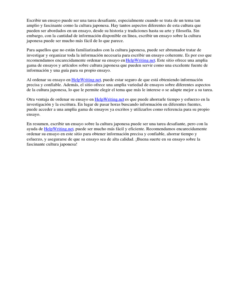 Ensayo Sobre La Cultura Japonesa | PDF | Japanese Language | Japan