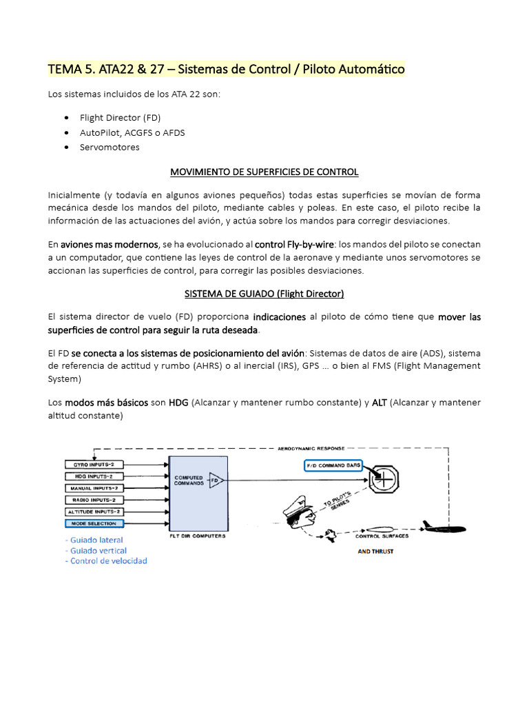 Tema 5 | PDF | Superficies de control de vuelo | Aeroespacial