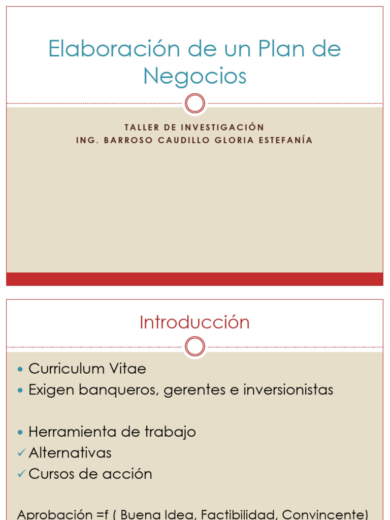 Elaboracion_de_un_Plan_de_Negocios | PDF | Plan de negocios | Business