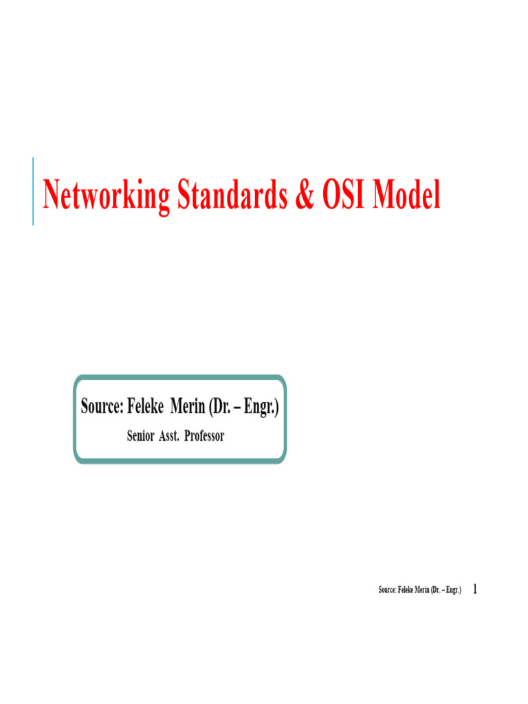 Feleke OSI-Model Lecture 4 | PDF | Osi Model | Computer Network Feleke OSI-Model Lecture 4 | PDF | Osi Model | Computer Network