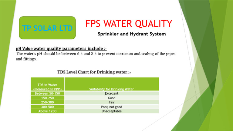 TDS & PH Value Chart | PDF