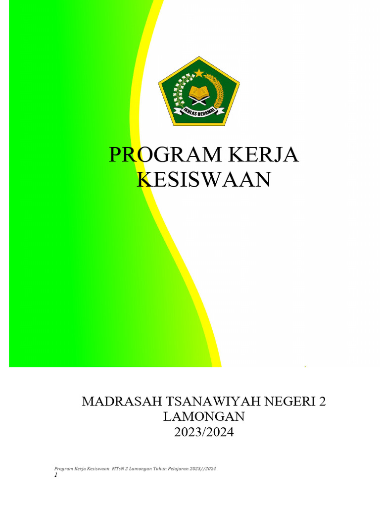 PROGRAM KERJA KESISWAAN 2023_2024 | PDF