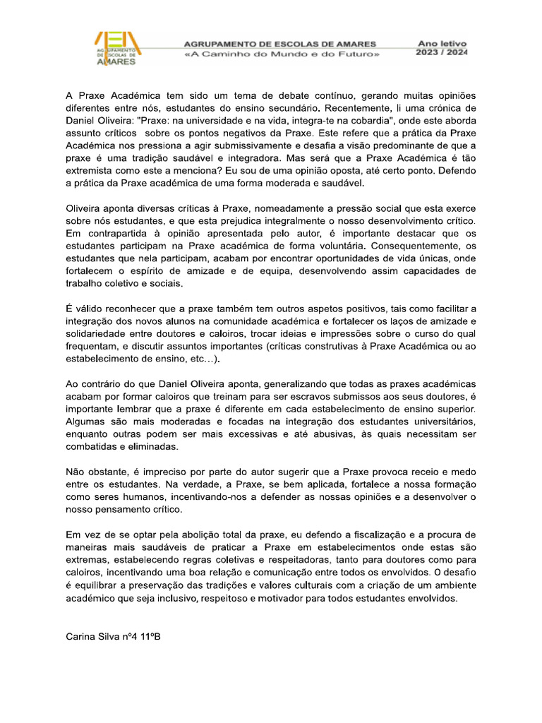Praxe Académica | PDF