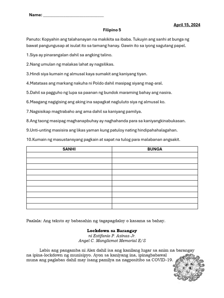 Grade 5 Learning Activity Sheets | PDF