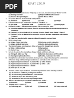 GPAT 2025 Question Paper With Answer Key | PDF | Viscosity