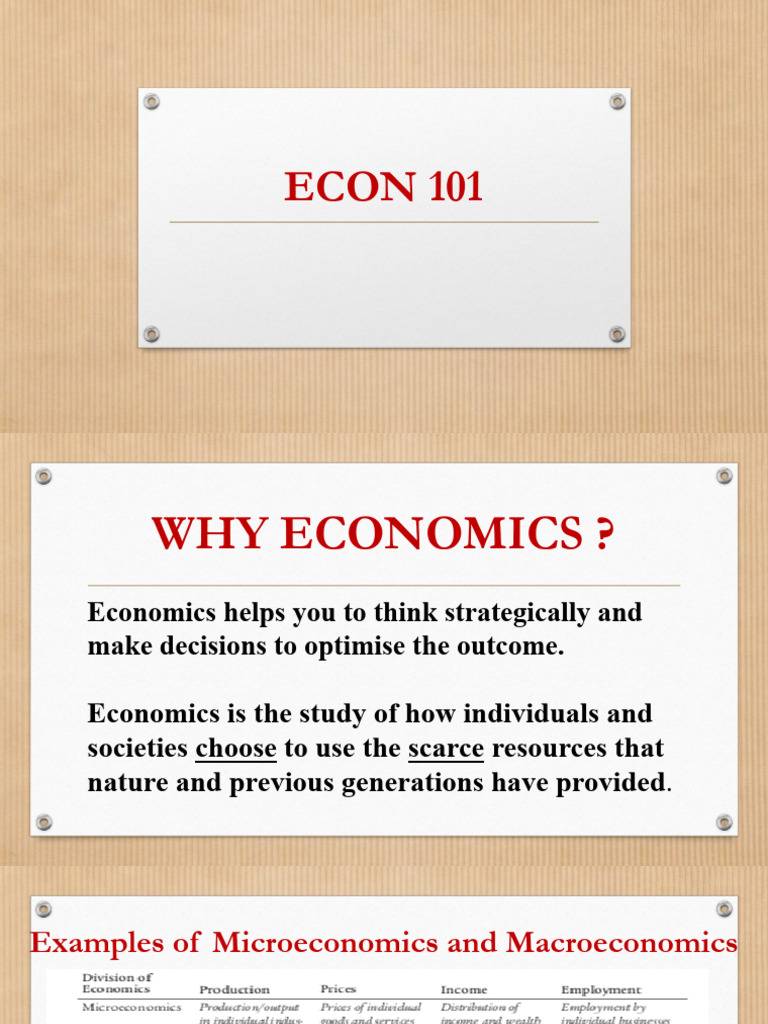 WEEK 1- What is Economics | PDF | Economics | Goods