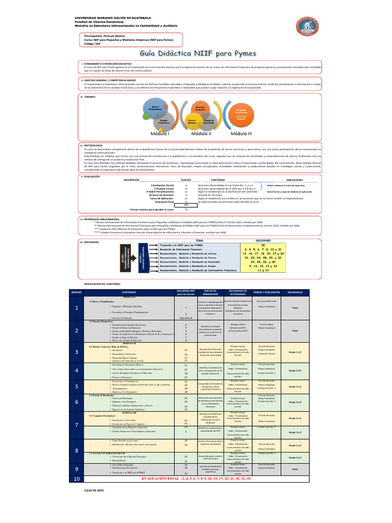 Curso NIIF para PYMES 2023 | PDF | normas internacionales de ...