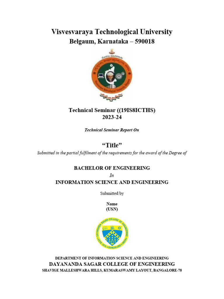 Sample Technical Seminar Report 2023 - 2024 | PDF | Abstract (Summary ...