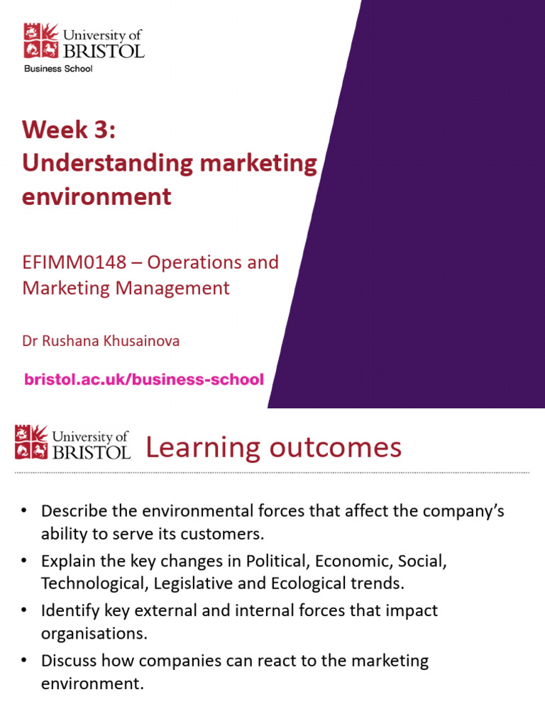Week 3. Understanding Marketing Environment | PDF | Cost Of Living | Income