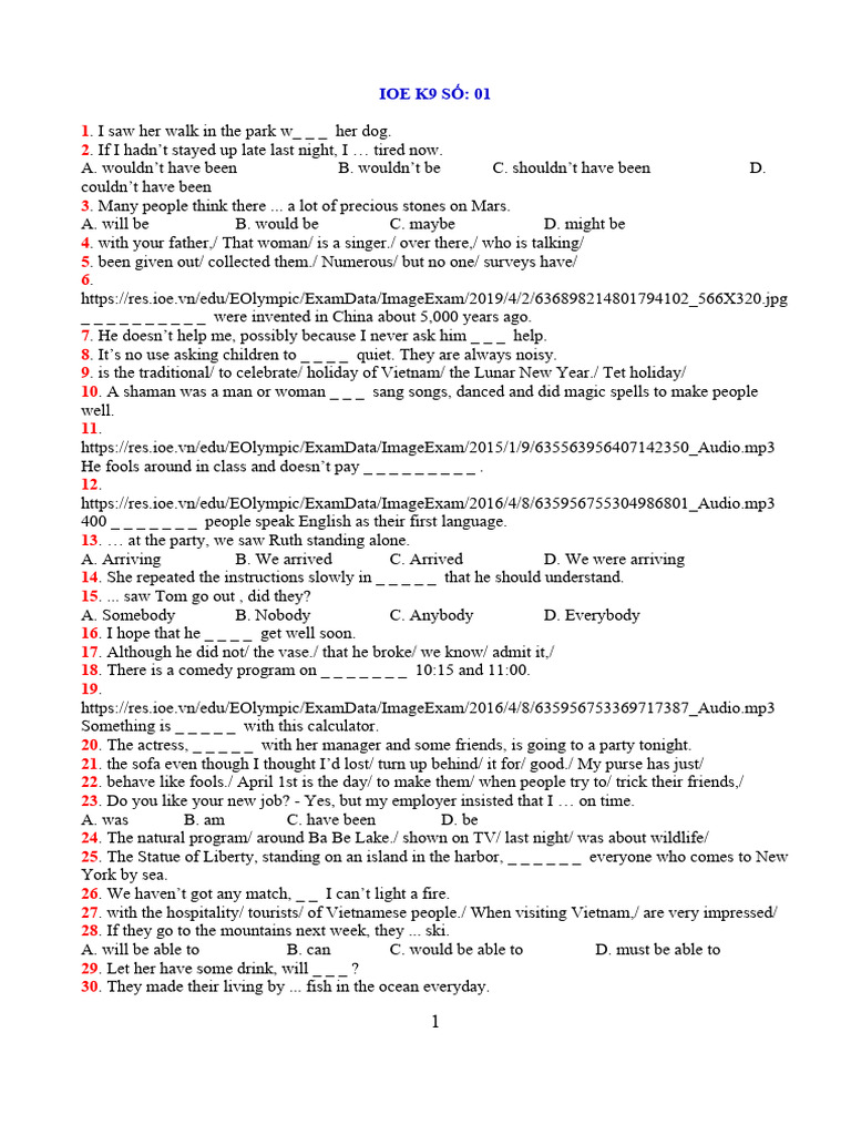 50 DE IOE K9 2022-2023 | PDF