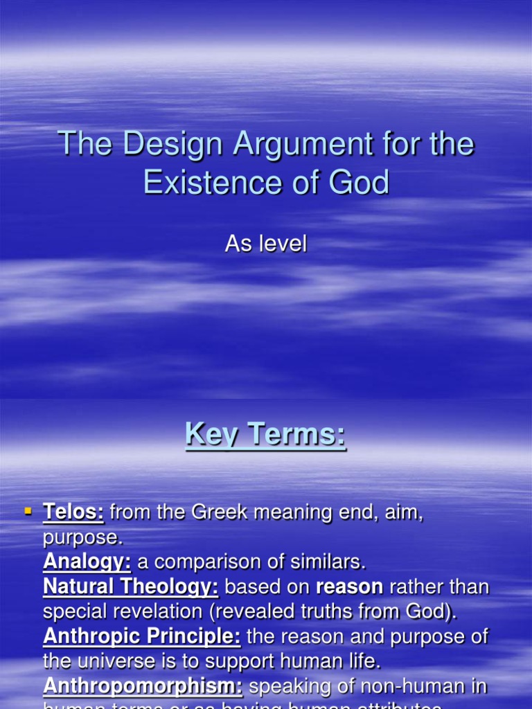 Design Argument for God's Existence | PDF | Existence Of God | God